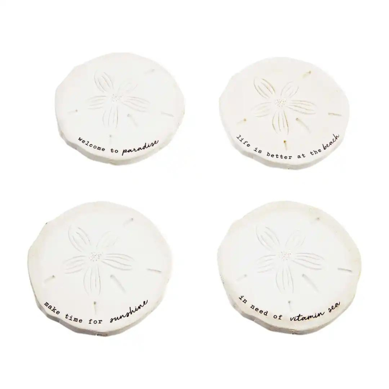 Sand Dollar Coaster Set – The Bronze Lady